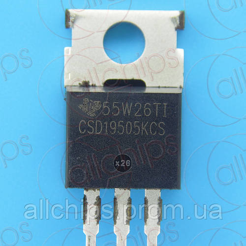 Купить MOSFET N-канал 80В 150А 2.6мОм TI CSD19505KCS TO220, цена 201.46 ...