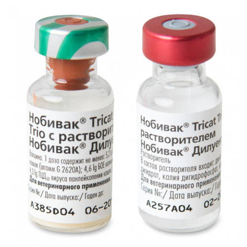 Вакцина Нобивак Трикет Трио + растворитель (1 доза) MSD AH, цена 315 ...