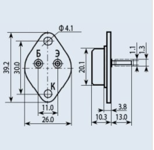 Купити 2Т825А КТ825Г транзистор кремнієвий PNP 30А 90В 125W, ціна 201. ...