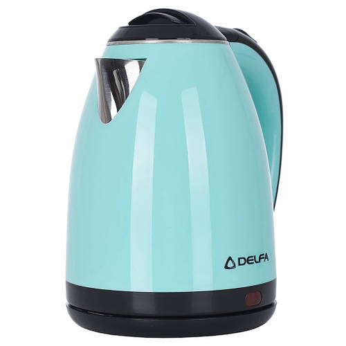 Електрочайник Delfa 3520 X, металевий (нержавіюча сталь), бірюзовий ...