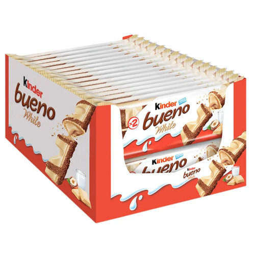 Купити Шоколадний батончик Kinder Bueno White, 43 г., ціна 31 ₴ - Prom ...
