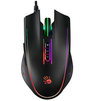 Игровая мышь Bloody Q80 Neon XGlide, черная, проводная, с подсветкой ...