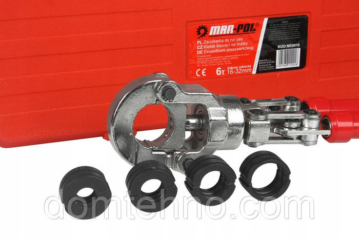 Ручний гідравлічний прес для опресування з'єднувачів на трубах PEX MAR ...