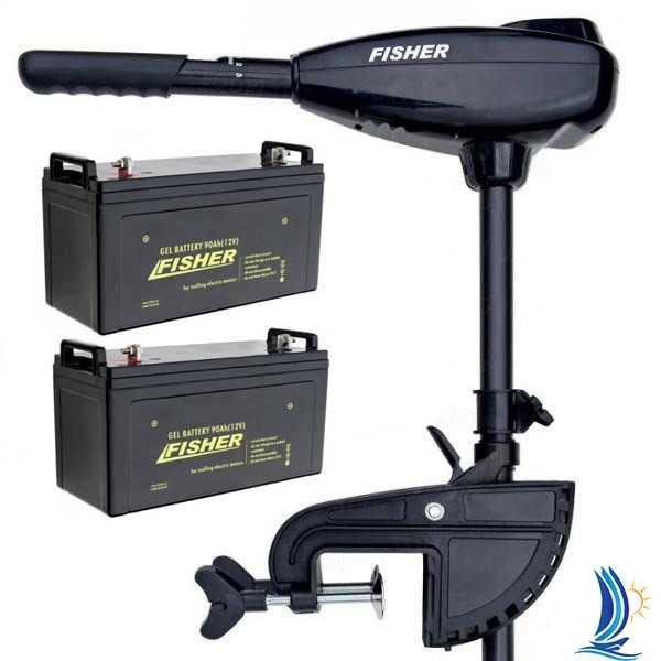 Лодочный Электромотор Fisher 55 Два Аккумулятора Gel 80Ah — Купить ...