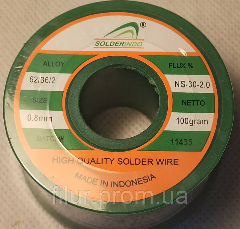Купить Припой Solderindo W62AG2I2008A трубчатый Sn62/Pb36/Ag2 с флюсом ...