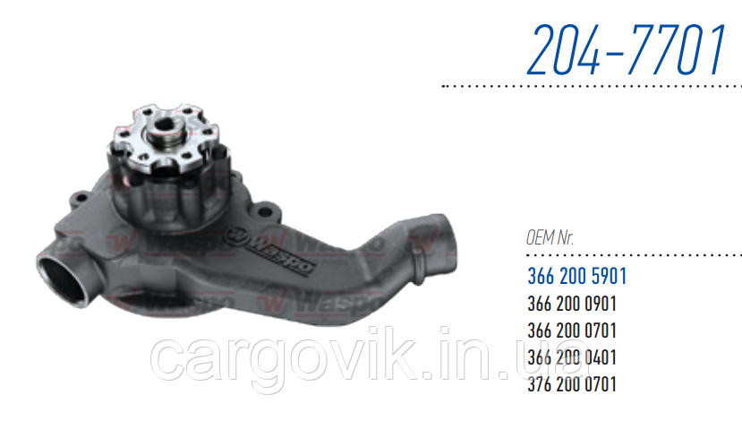 Купити Помпа води MERCEDES LK LN2 MK NG OM 366/366A/366LA 3662005901 ...