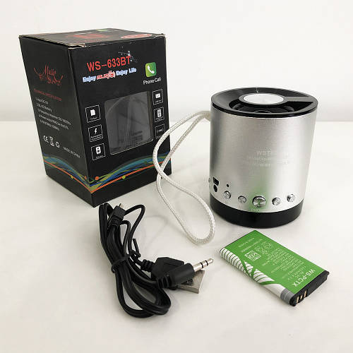Портативная колонка Wster WS-633BT. Цвет: серебряный (ID#1555234959 ...