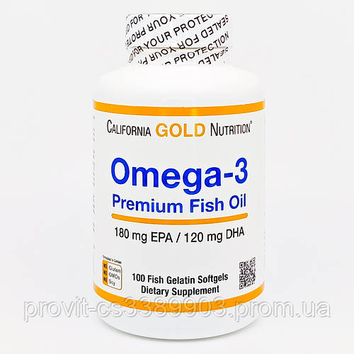 Омега-3 США! California Gold Nutrition Omega-3 Premium Fish Oil 1000 мг ...