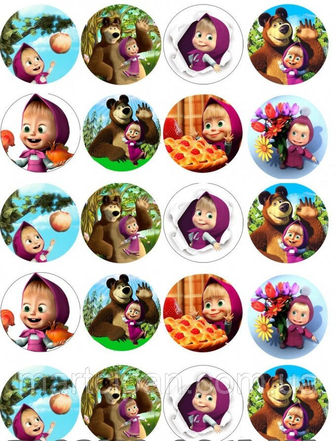 Маша 1 Вафельна картинка продаж ціна у Запорізькій області Кондитерський декор від