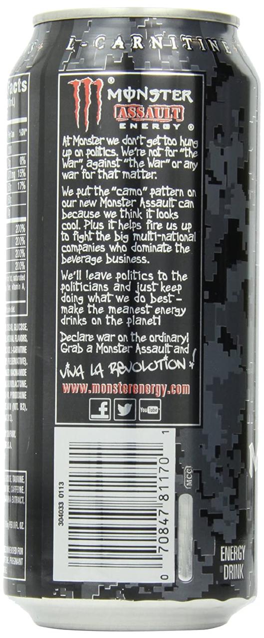 Энергетик Monster Energy Assault 500 ml (ID#1557082639), цена: 139 ...