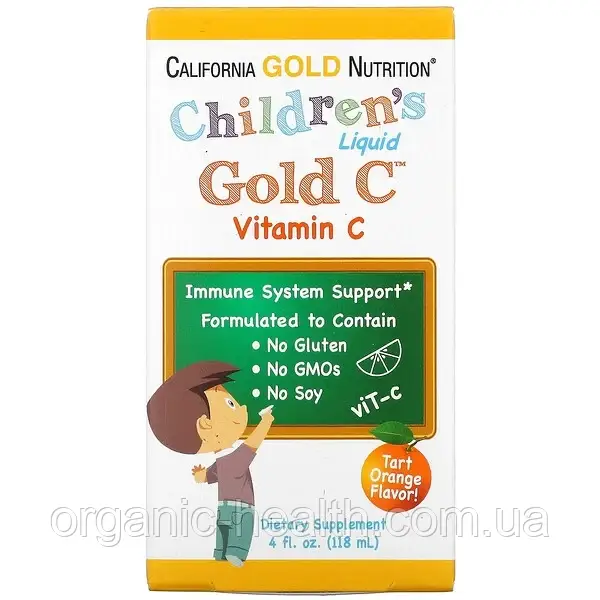 Витамин С для детей, California Gold Nutrition, витамин C в жидкой ...