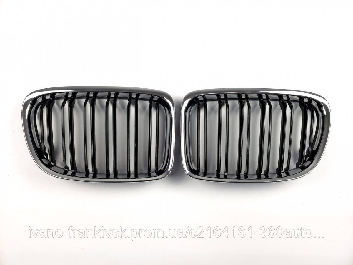 Купить Решетка радиатора на BMW X1 E84 2012-2015 черный глянец с хромом ...
