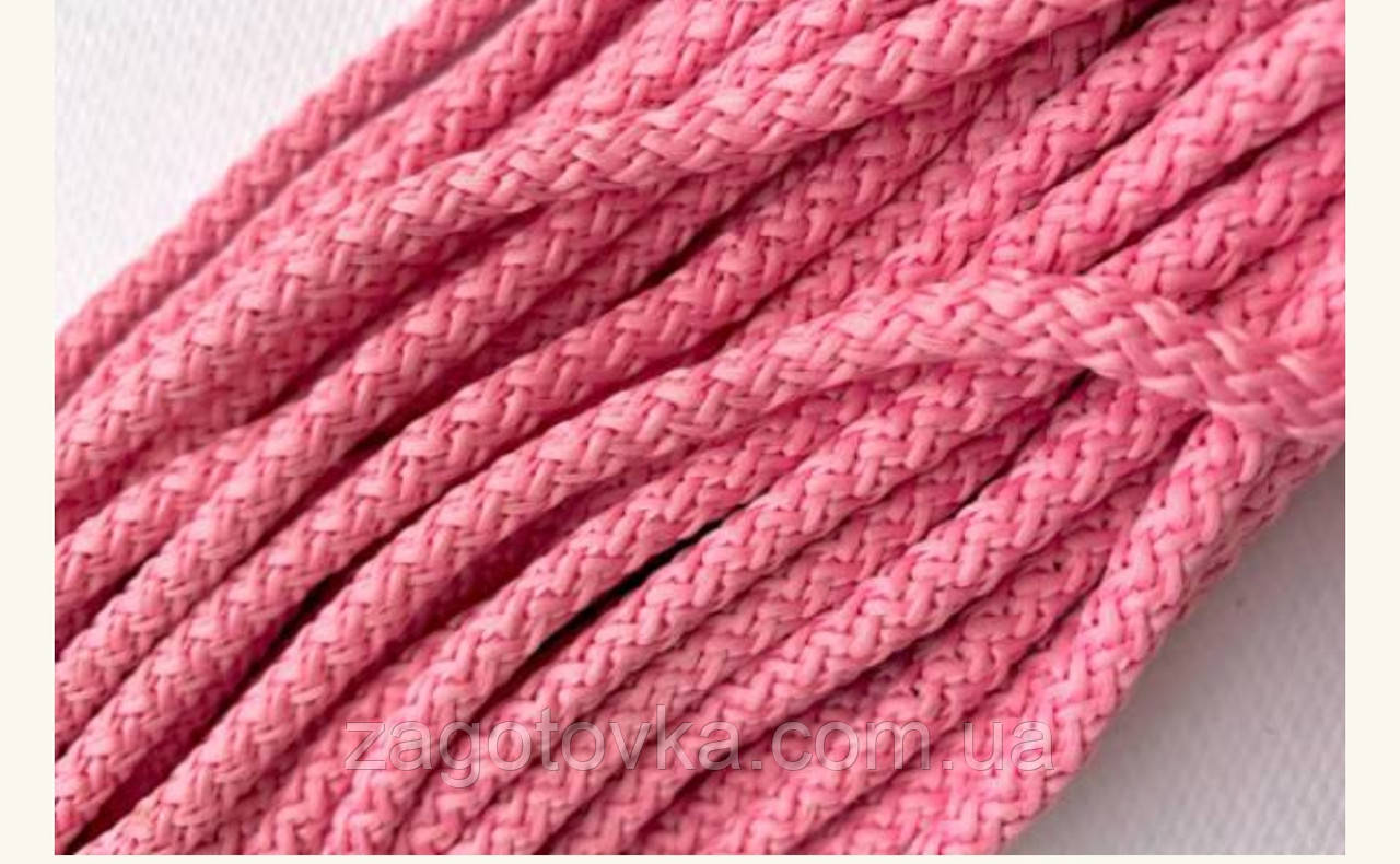 Полиэфирный шнур со статическим сердечником гамаковый 5мм,, Розовый (ID ...