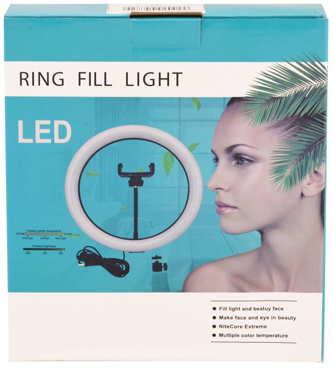 Кольцевая LED лампа диаметр 12"-028 (30 см) с пультом Black 1 крепл.тел ...