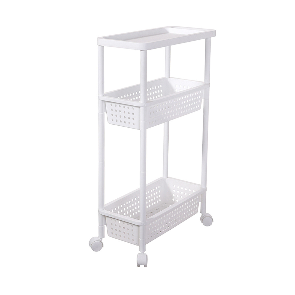 Етажерка на колесах 3 х ярусна Mvm біла Id 1559123125 цена 996