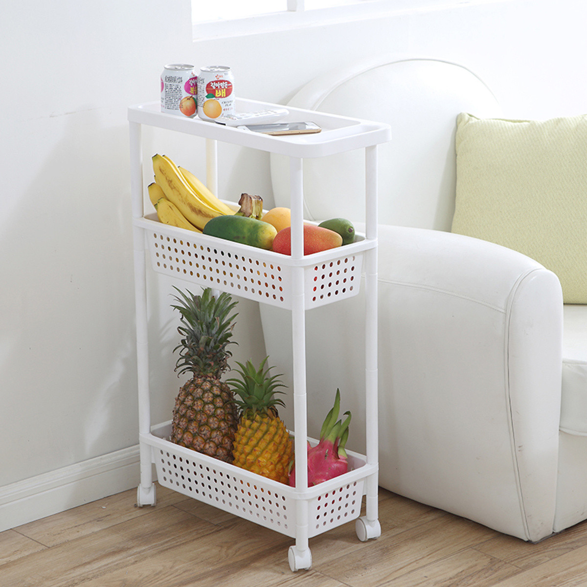 Етажерка на колесах 3 х ярусна Mvm біла Id 1559123125 цена 996 ₴ купить на Prom Ua