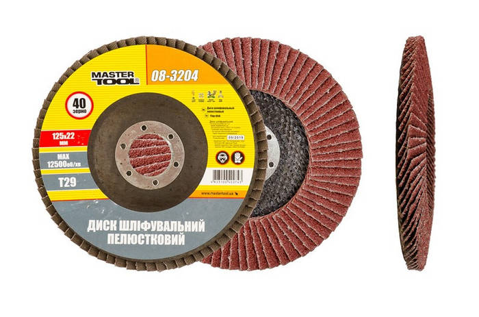 Купить Диск шлифовальный Mastertool лепестковый конусный Т29 зерно 40 125 х 22 мм (08-3204 ...