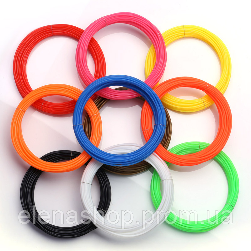 Пластик PLA для 3Д Ручек 10 Цветов По 5м ES, КОД: 6649792 — Купить ...