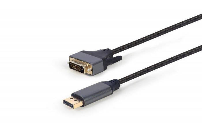 Купити Кабель DisplayPort-DVI-D Dual link (24+1) Cablexpert 1.8 m Black ...