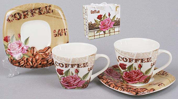 Кавовий Сервіз Порцеляновий на 4 Предмета 2 Чашки 90 Мл 2 Блюдця — Купити Недорого на Bigl Ua