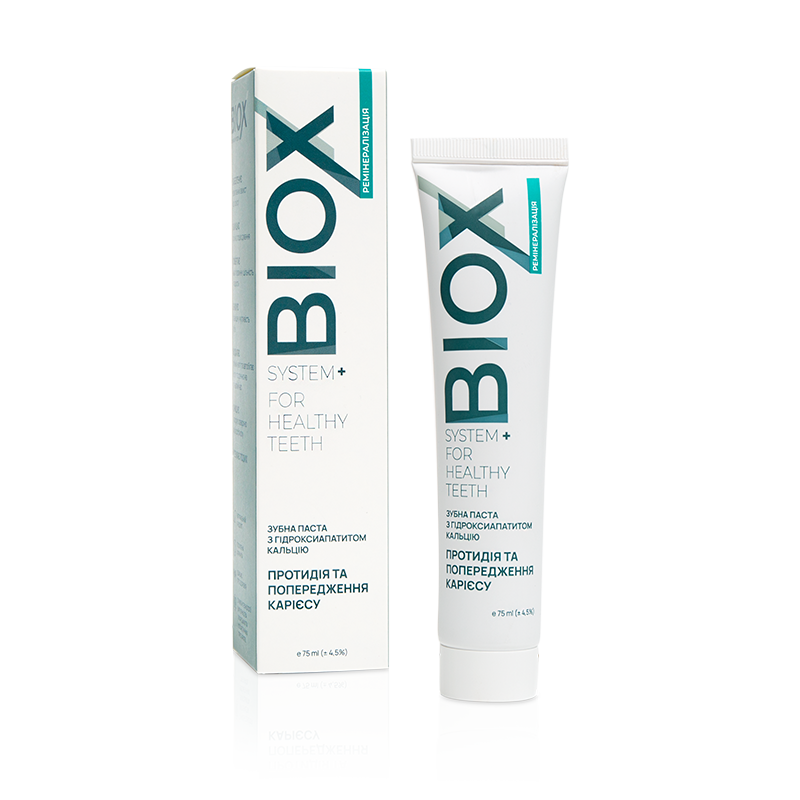 Зубна паста Biox з гідроксиапатит кальцію 75 мл | Зубна паста Biox | Натуральна зубна паста ...