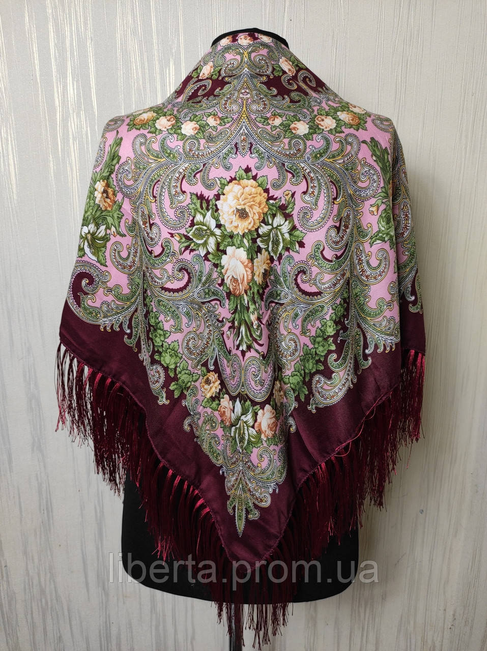 Хустка Українська Шерстяна Платок с Народным Орнаментом 95 95 См 250 ₴ — Купить на Bigl Ua ᐉ