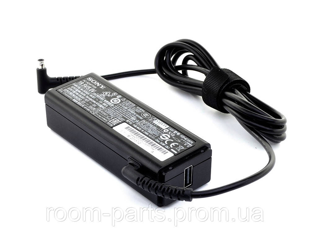 Блок питания (зарядка) для ноутбука Sony 40W (19.5V, 2A, Magnit pin) + USB (5V, 1A) VGP-AC19V74 ...