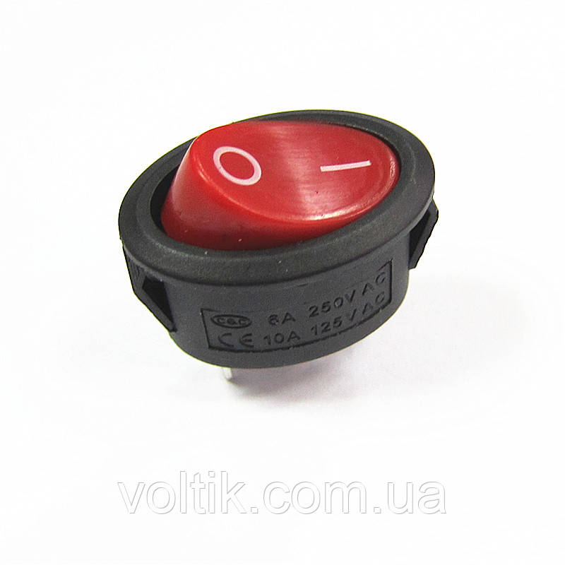 Перемикач, кнопка KCD7 ON-OFF 6A 250V червоний - Червоний: продаж, ціна ...