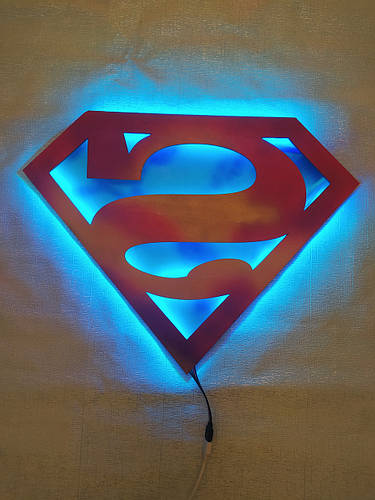 Купити Superman панно з підсвічуванням, ціна 840 ₴ - Prom.ua (ID ...