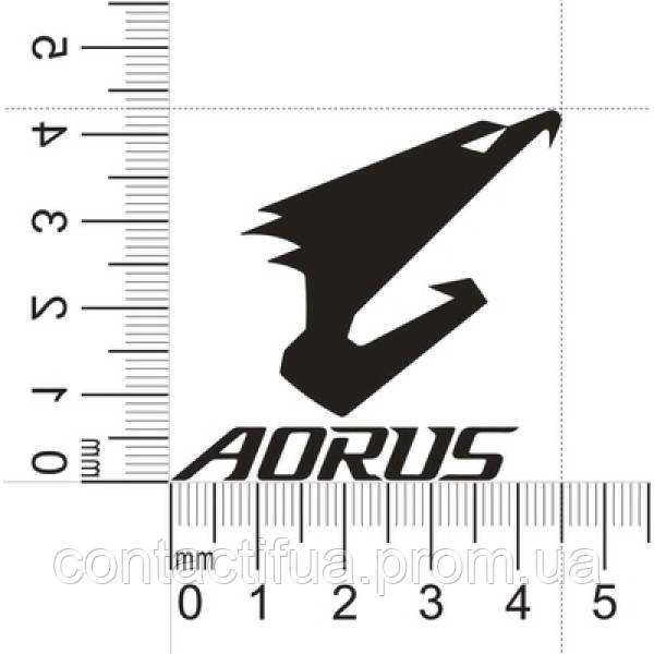 Наклейка AORUS Gaming Silver Sticker Metal 4.3x4.5cm (ID#1405484334 ...