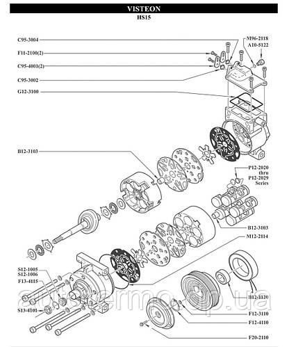 Компрессор кондиционера Б/У HYUNDAI, 977011C250 HCC , 977011C250 БУ ...