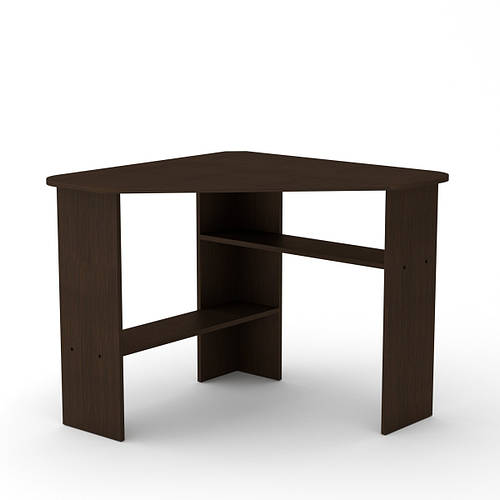 Купить Письменный стол угловой темно коричневый, Венге. Офисный угловой ...