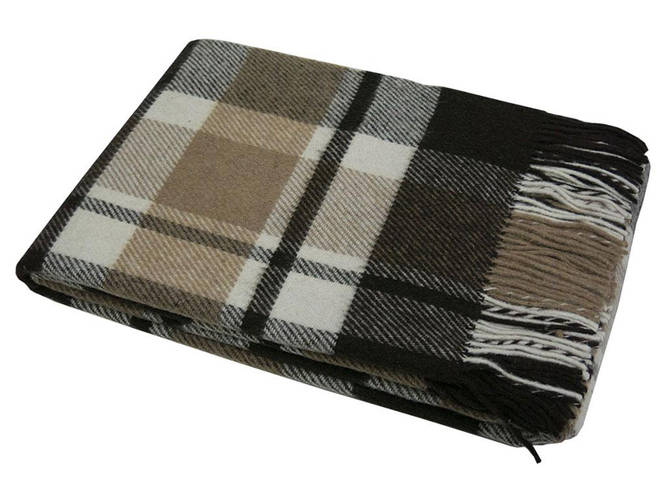 Плед шерстяной Vladi 140*200 "Метро" Коричневая клетка (ID#1566858278), цена: 680 ₴, купить на ...