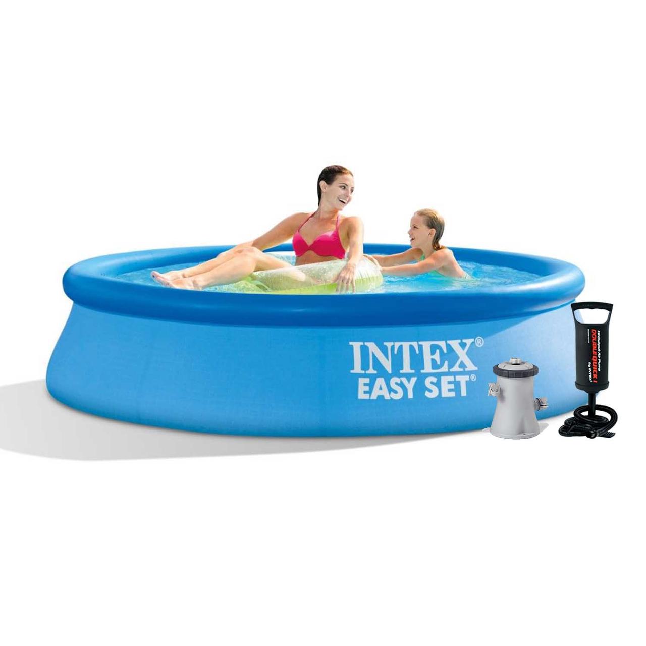 Надувной бассейн Intex 28108 - 3, 244 х 61 см (1 250 л/ч, тент ...