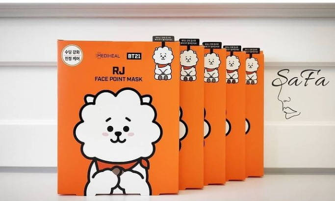 MEDIHEAL BT21 RJ FACE POINT MASK УСПОКАИВАЮЩИЕ ЛОКАЛЬНЫЕ МАСКИ ДЛЯ ЛИЦА ...