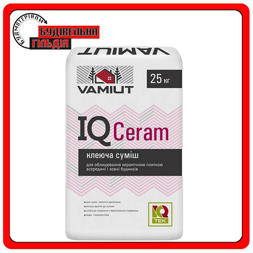 Купить Клеевая смесь для облицовки IQ Ceram Vamiut, цена 142 ₴ — Prom.ua (ID#1570590256)
