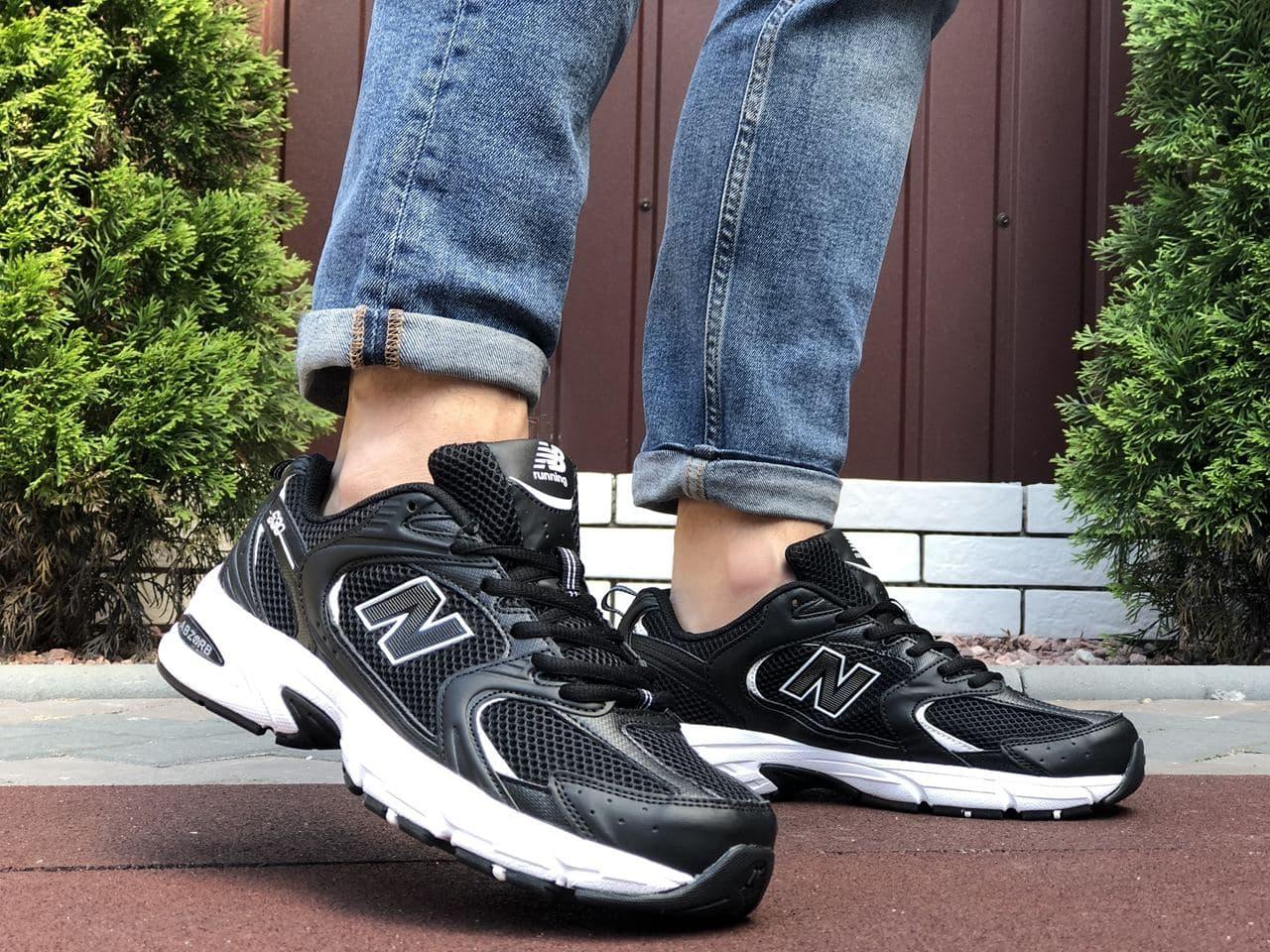Купить Мужские летние кроссовки черно белые New Balance Abzorb 530,нью ...
