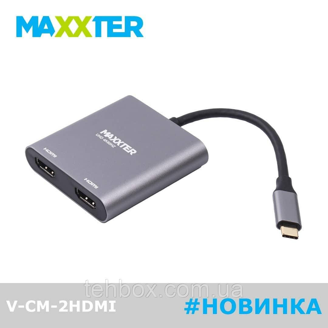Адаптер-переходник USB-C на 2 HDMI Maxxter V-CM-2HDMI (2 Независимых ...