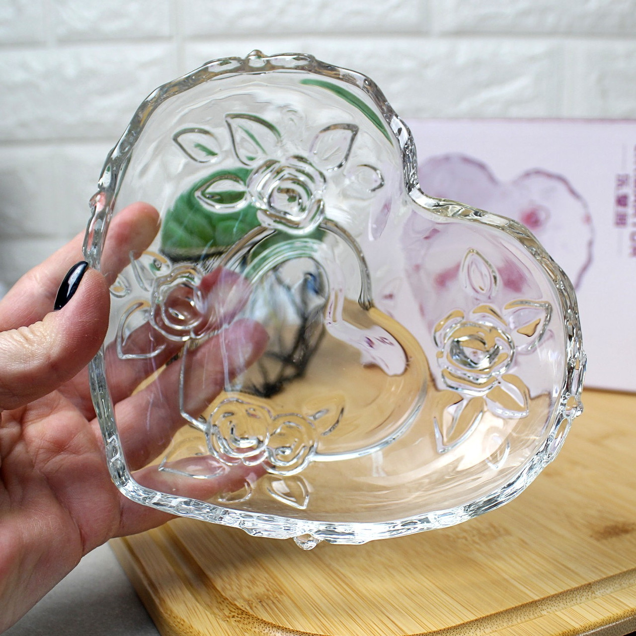 Стеклянная Конфетница желейница в Виде Сердца 16 См — Купить Недорого на Bigl Ua 1573696269