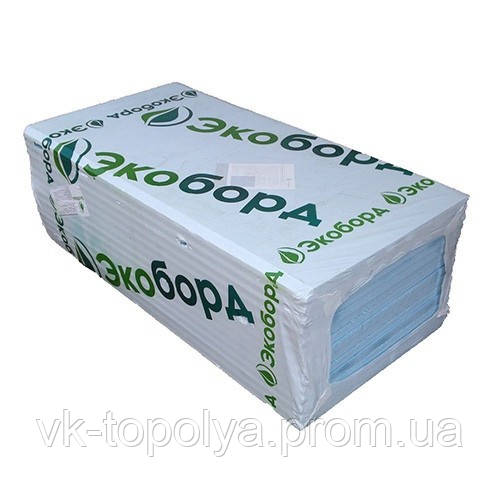Плиты полистирольные экструзионные Экоборд Г4 20мм 1200*600 (21шт/упак ...