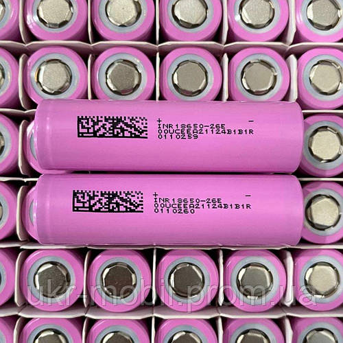 Купити Акумулятор высокотоковый INR18650-26E, 2600 mAh, 18650, ціна 127 ...