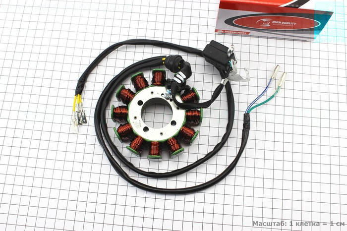 Статор магнето (генератора) (12 катушек "5 проводов"), 200cc (d=93мм ...