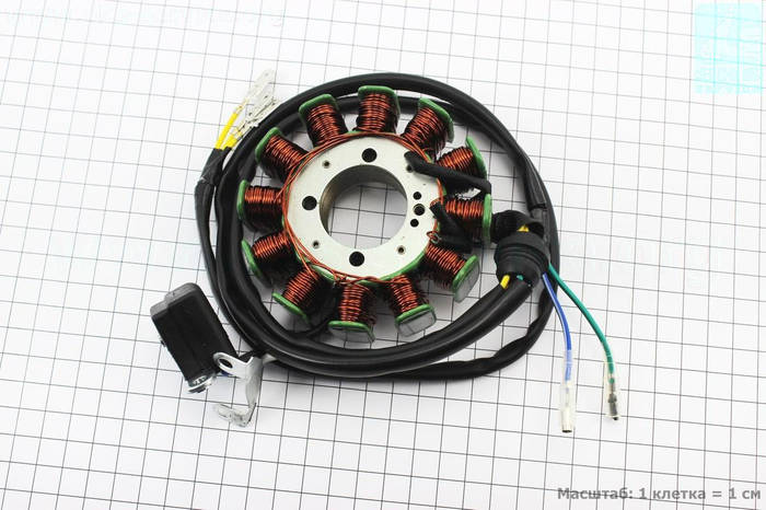 Статор магнето (генератора) (12 катушек "5 проводов"), 200cc (d=93мм ...