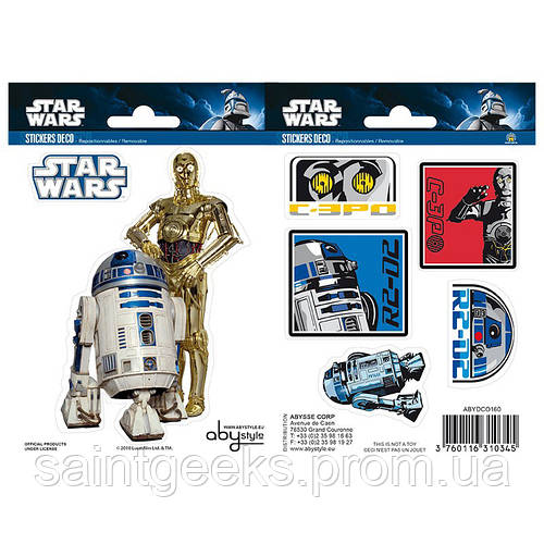 Купить Наклейки STAR WARS R2-D2 (Зоряні війни) 16х11 см, цена 99 грн — Prom.ua (ID#1572092232)