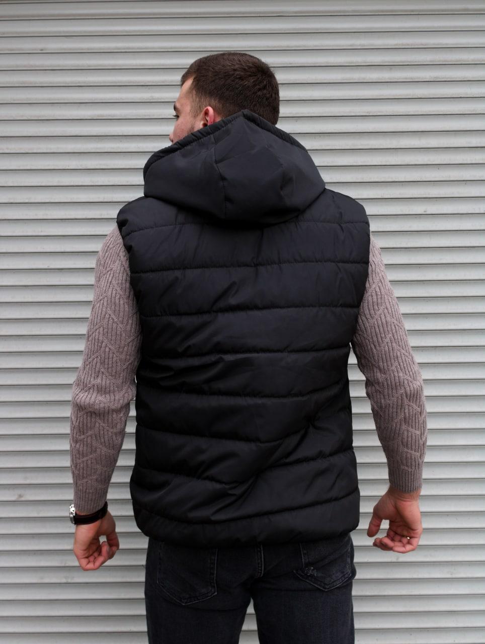 Мужская стильная жилетка PUMA (черная) Жилетка больший размеров БАТАЛ ...