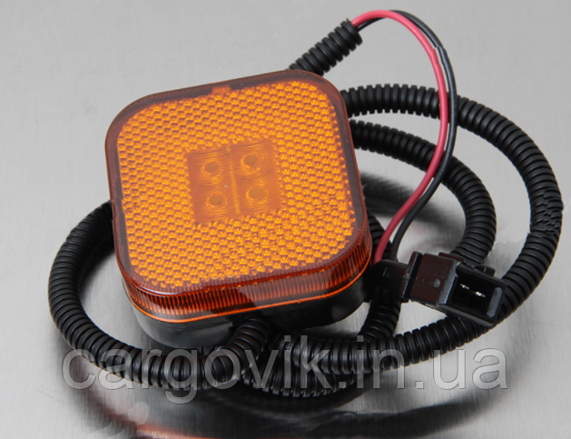 Фонарь габаритный MAN, 81252606104, 81252606101, желтый 65x65 c ...