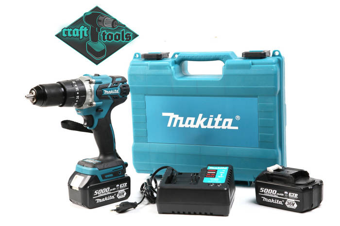 Безщітковий ударний акумуляторний дриль-шурупокрут Makita 2акб 36V/5ah повний комплект (ID ...