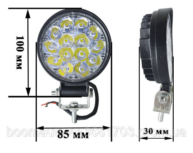 Комплект светодиодных фар 12-24V 42W 6000K (10х 8.5см) LED (лэд) фары ...