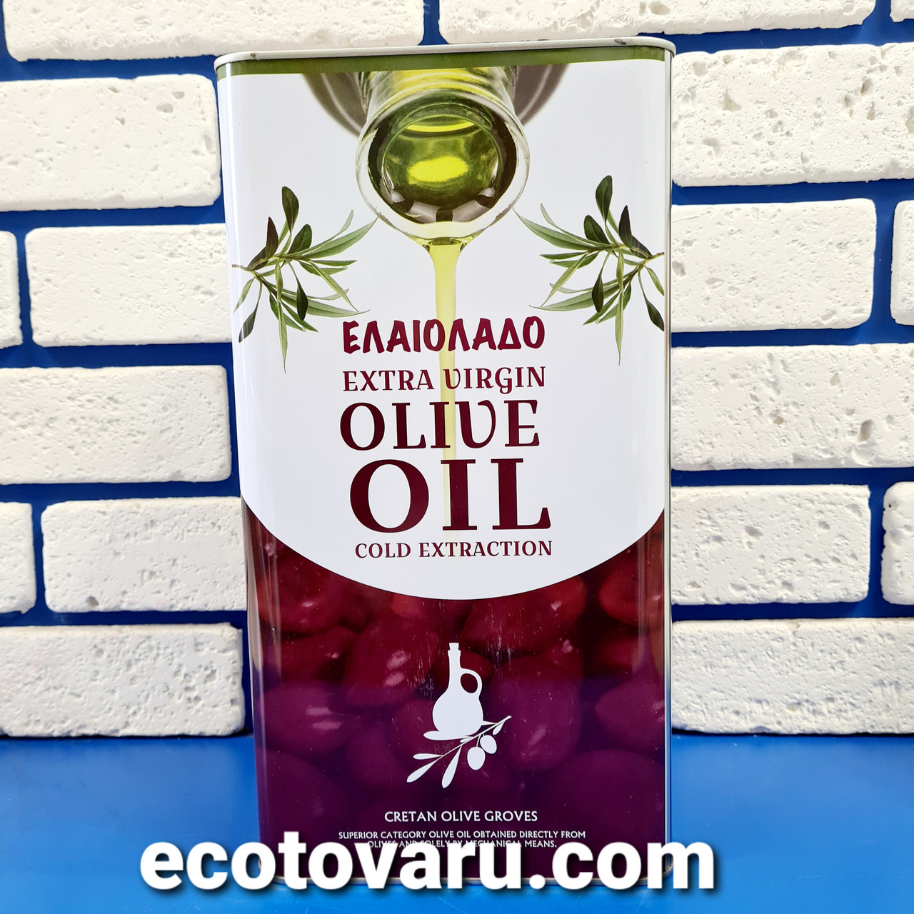 Масло Оливковое ELAIOLADO Extra Virgin Olive Oil 5л — Купить Недорого ...