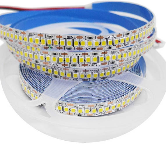 Светодиодная лента LEDTech smd 2835 240led/м 12v ip20 белый (6000К ...